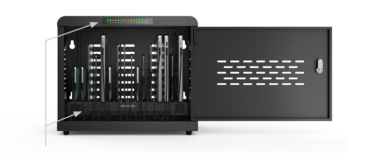 Charging & Locking Cabinet for 16 Notebooks & Tablets – USB-C PD 3.0 ...